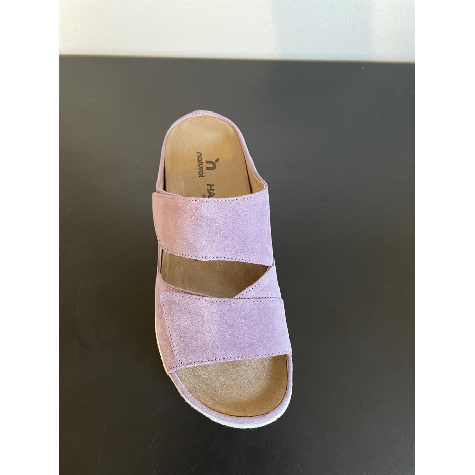 Hartjes dame slippers, nikkel og kromfri ruskind. - Nyholmstrand Sko